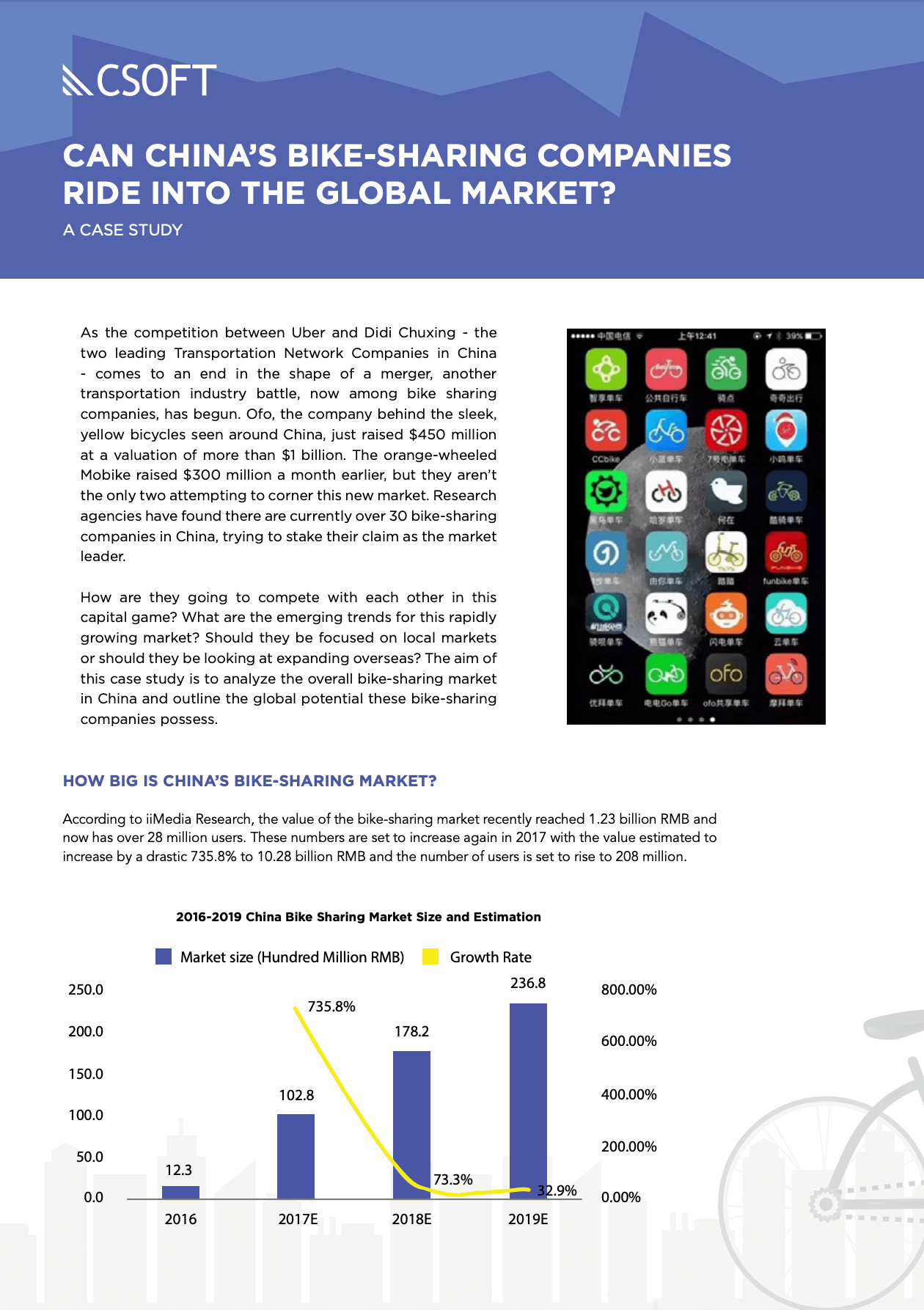 Chinese Bike Sharing Companies | CSOFT International