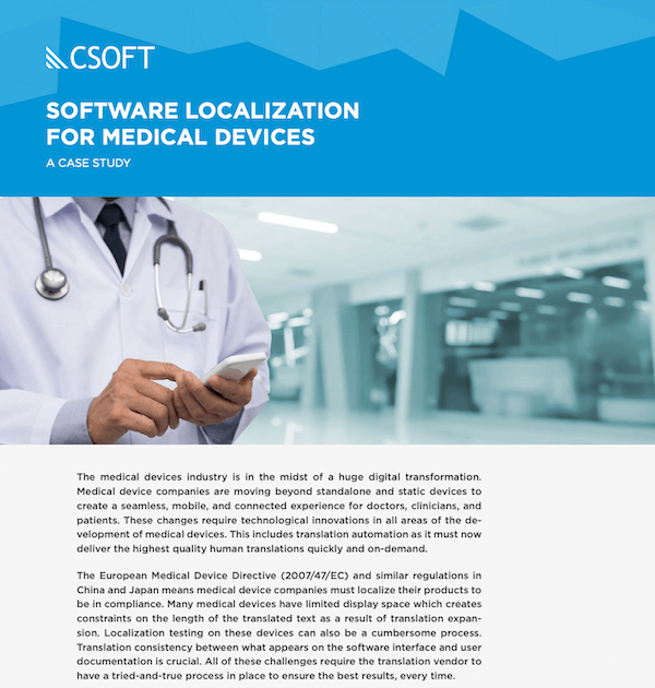 Software Localization for Medical Devices | CSOFT International